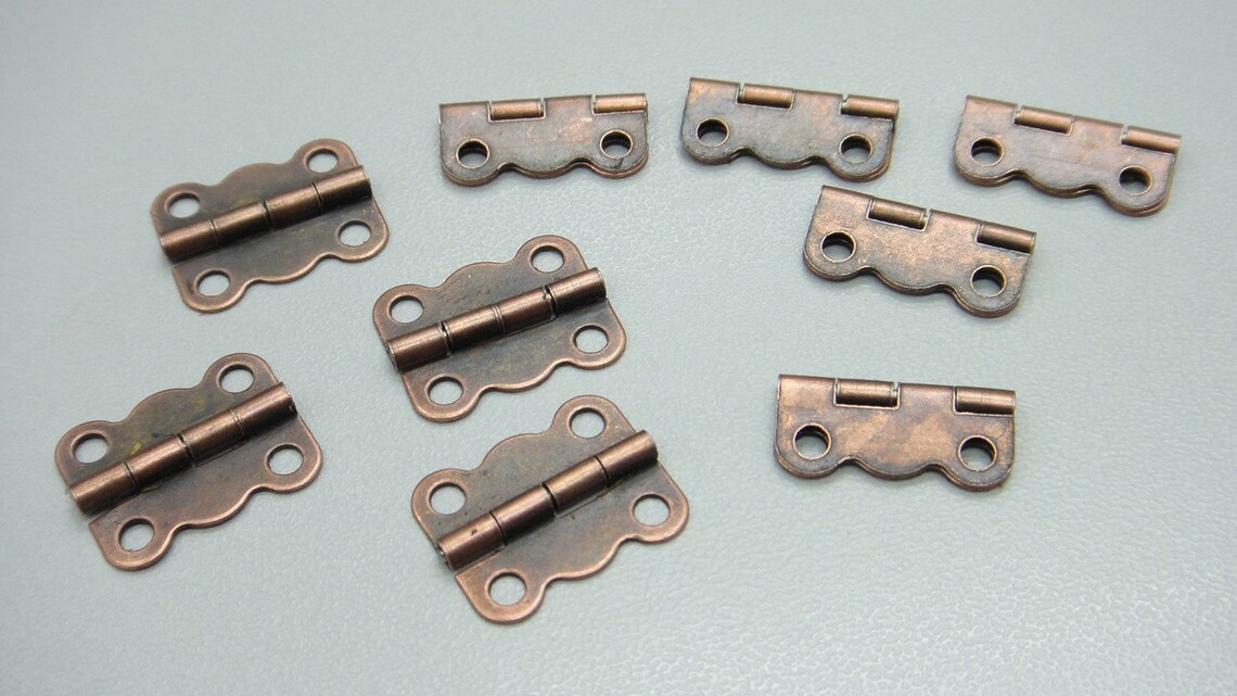 0.63"x0.512"/16x13mm - 8x Miniature Door Hinge (red Bronze #021 ...