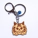 Wood Cat Keychain for Cat Lovers Cat Keyring Cat Charm - Etsy
