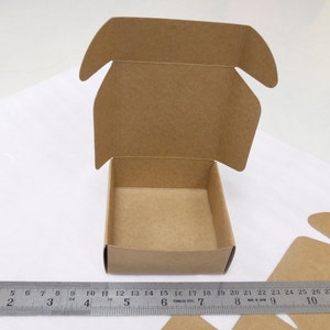 10pcs Paper Box 3.35 X 3.35 X 1.38" - Kraft Paper Box- Brown Paper Box ...