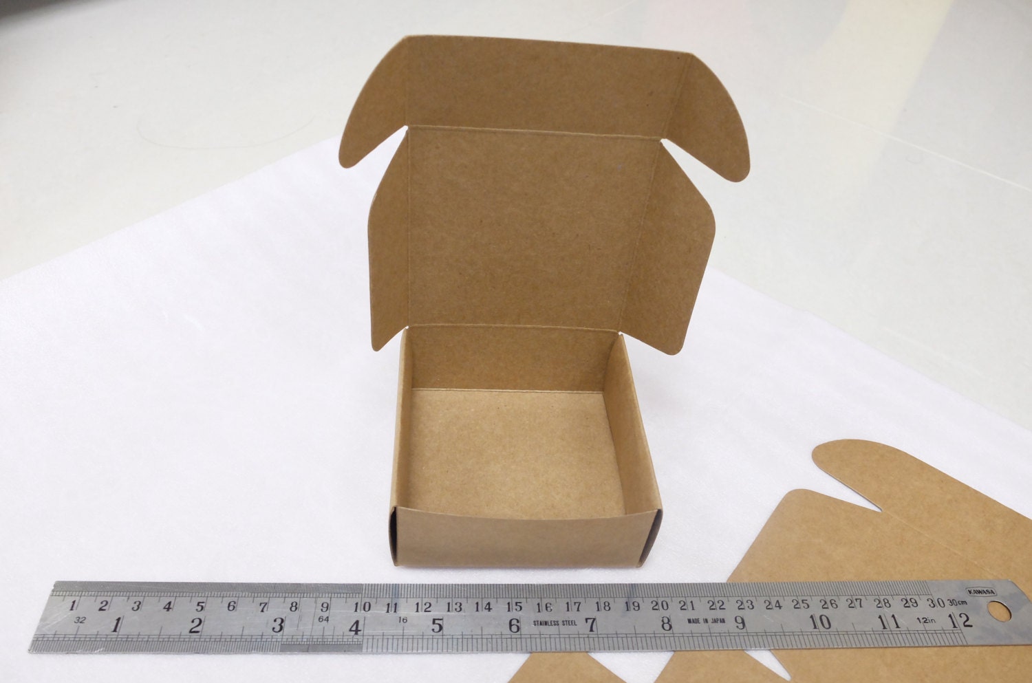 10pcs Paper Box 3.35 X 3.35 X 1.38" - Kraft Paper Box- Brown Paper Box ...