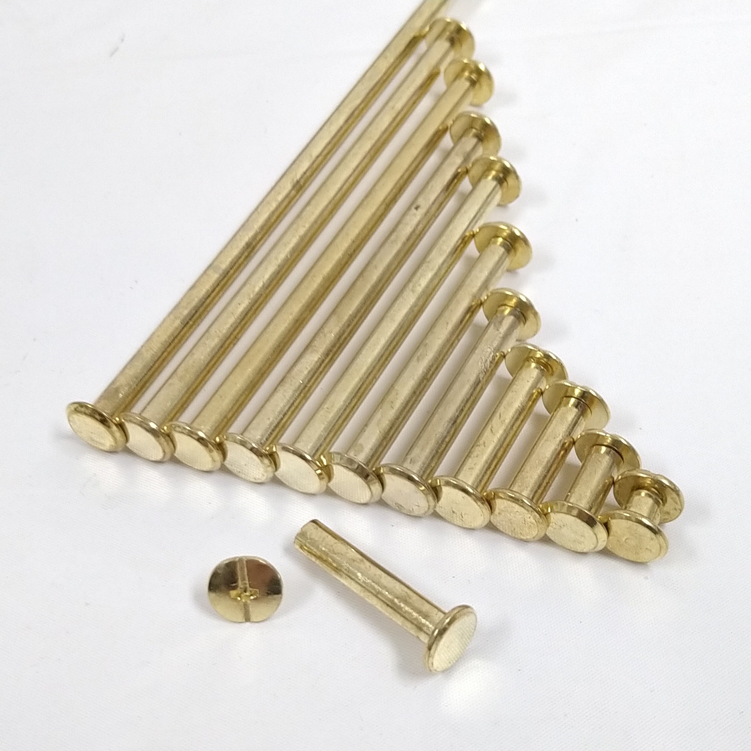 Dia.0.2" / Dia.5mm - Gold Chicago Screws, Leathercraft Binding Posts ...