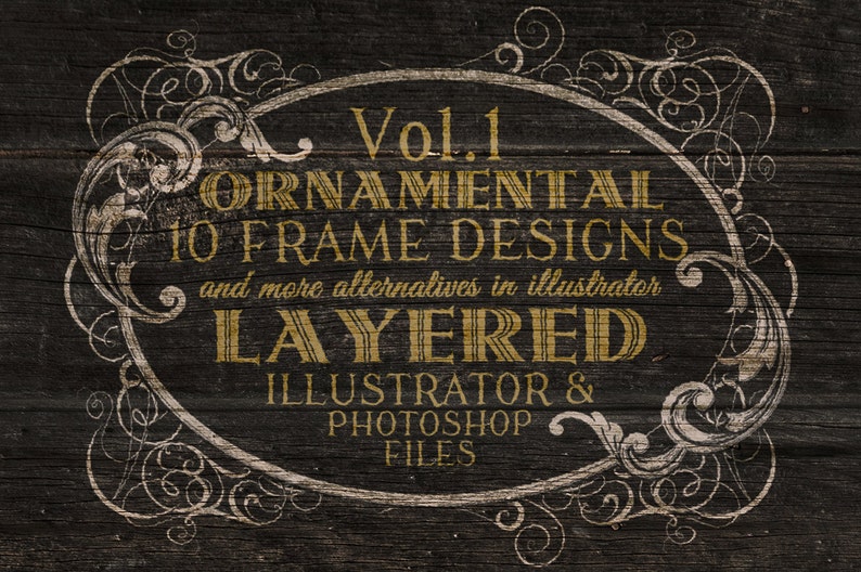 10 Frames Vol.1 - Vintage Ornament - Etsy