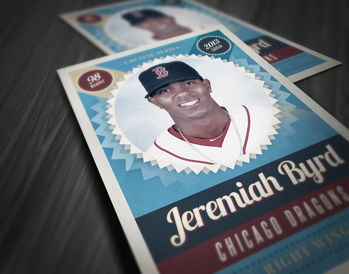 Retro Trading Card Template 3 - Etsy