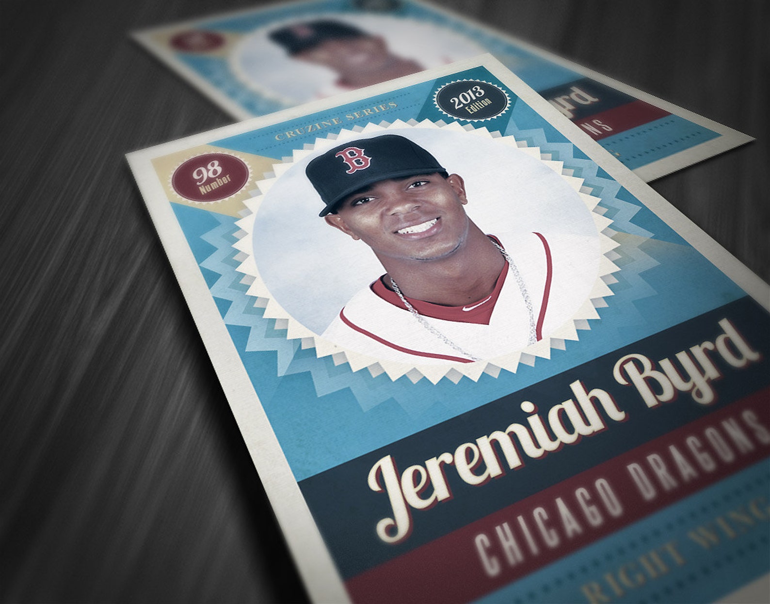 Retro Trading Card Template 3 - Etsy