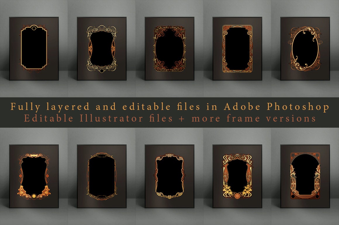 10 Frames Vol.1 - Vintage Ornament - Etsy