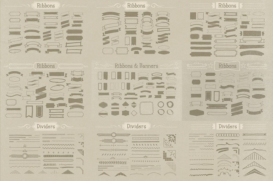 Sale 50% - 890 Handwritten Shapes - Etsy