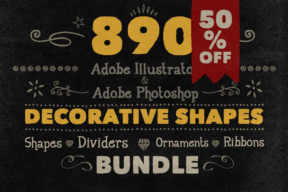 Sale 50% - 890 Handwritten Shapes - Etsy