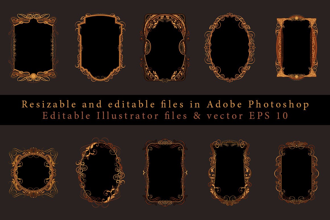 10 Frames Vol.4 - Vintage Ornament - Etsy