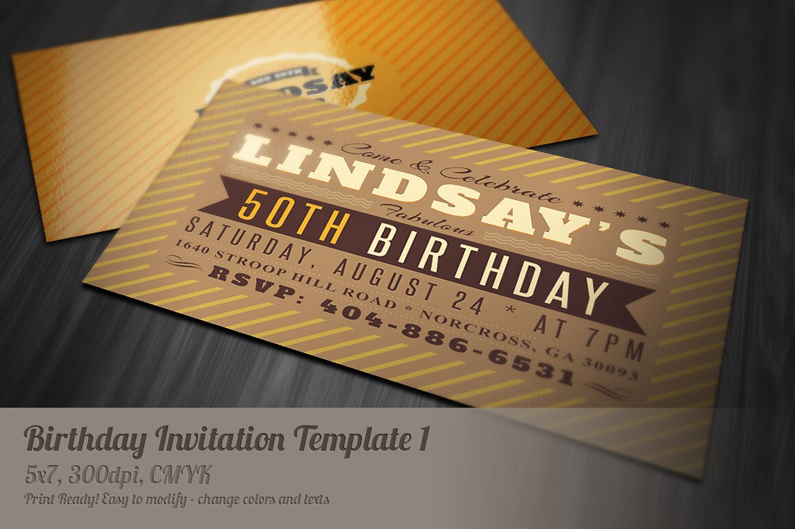 Retro Birthday Invitation 1 - Etsy