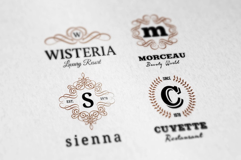 Simple Retro Logo Templates V.1 - Etsy