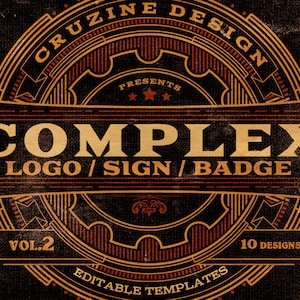 Complex Logos/signs/badges V.2 - Etsy