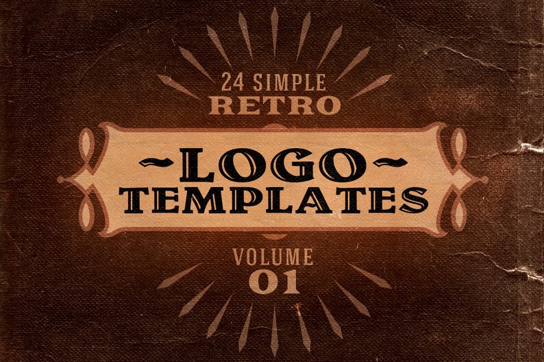 Simple Retro Logo Templates V.1 - Etsy