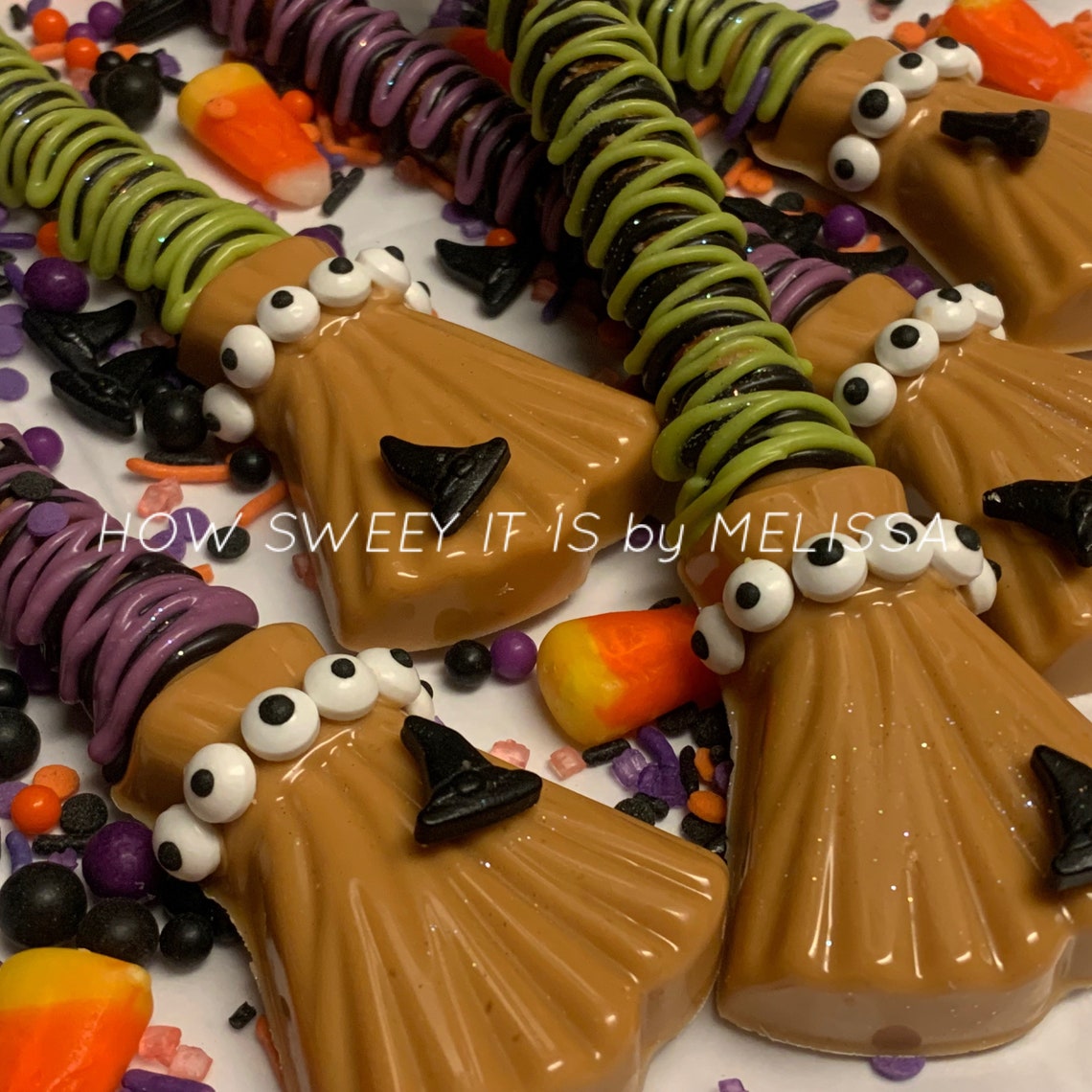 Fall Broom Chocolate and Salted Caramel Covered Pretzel Rods - 1 Dozen ...