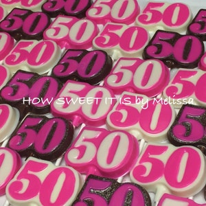 Number "50" Chocolate Lollipops (1 Dozen) - Etsy