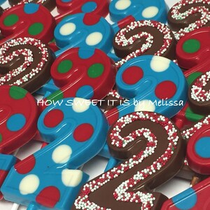 Number "2" Chocolate Lollipops (1 Dozen) - Etsy