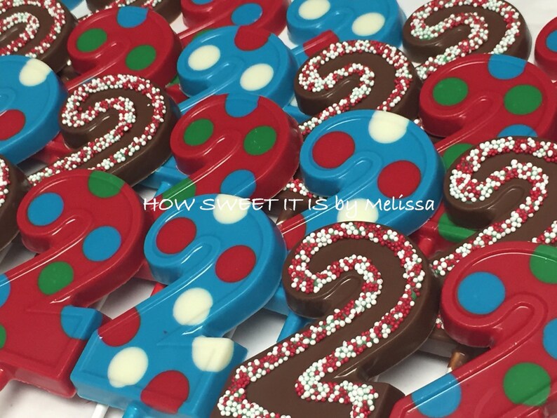 Number 2 Chocolate Lollipops 1 Dozen - Etsy