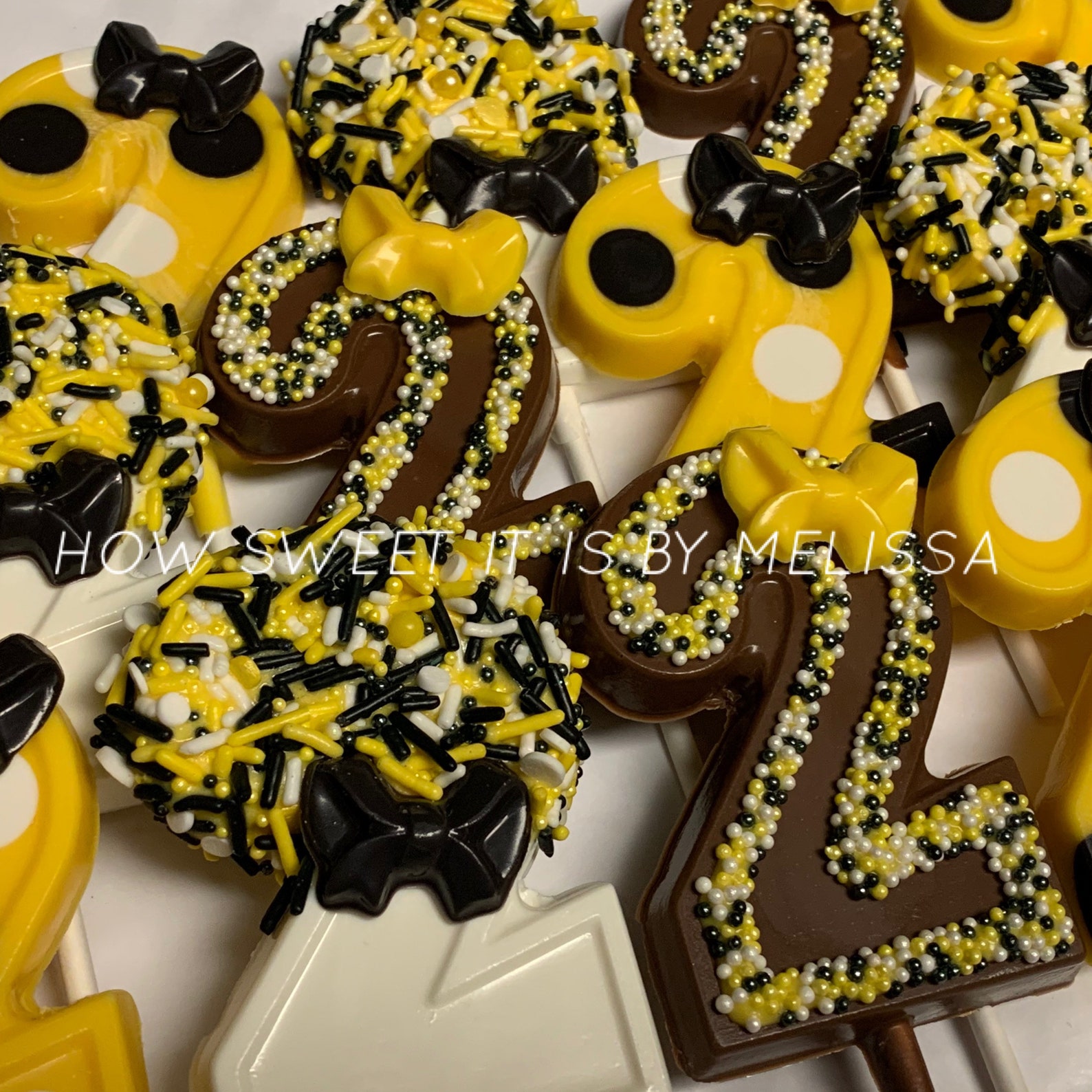 Number 2 Chocolate Lollipops 1 dozen | Etsy