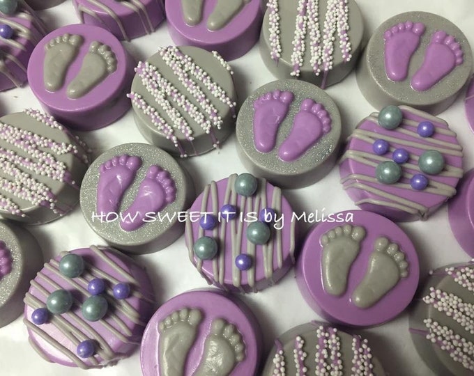 Baby Themed Chocolate Covered Double Stuffed Oreos Baby, Baby Shower ...