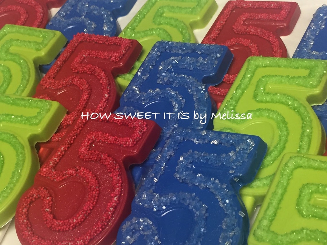 Number "5" Chocolate Lollipops (1 Dozen) - Etsy