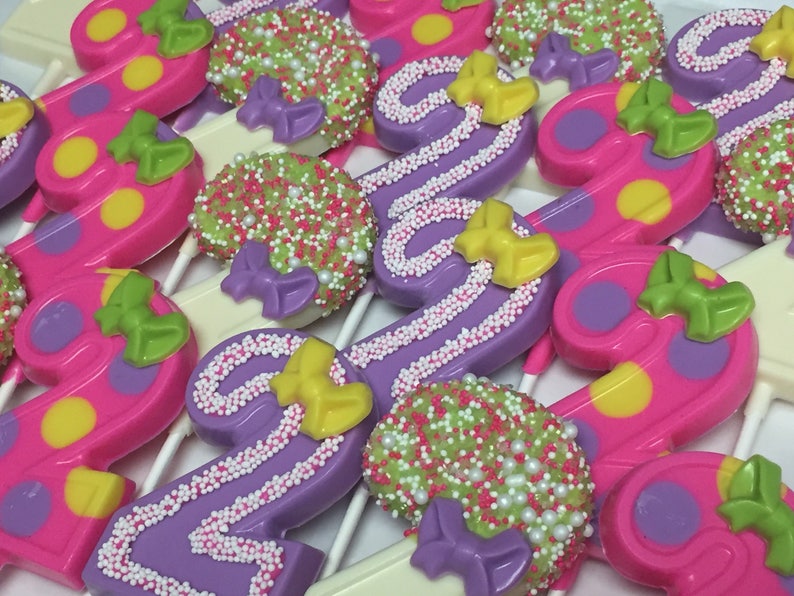Number 2 Chocolate Lollipops 1 Dozen - Etsy
