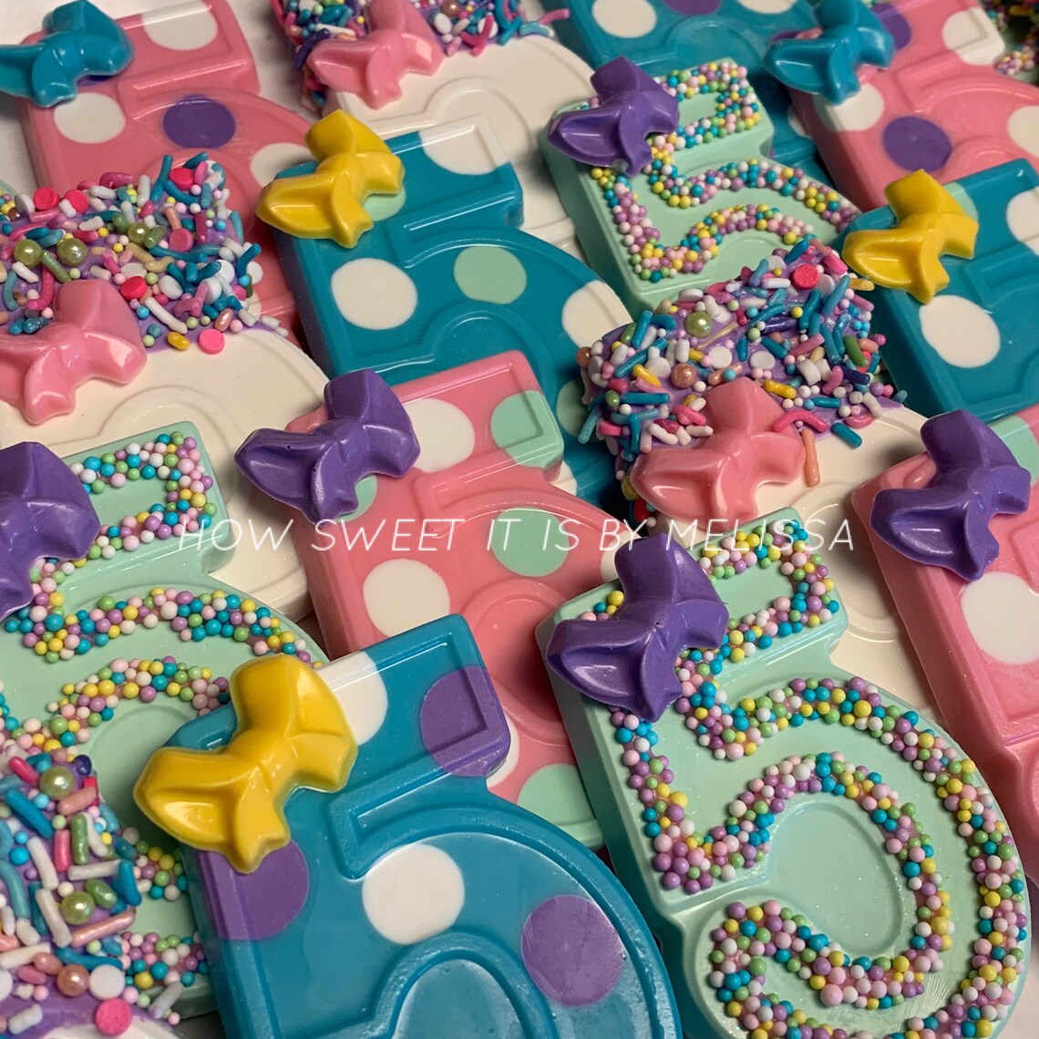 Number "5" Chocolate Lollipops (1 Dozen) - Etsy