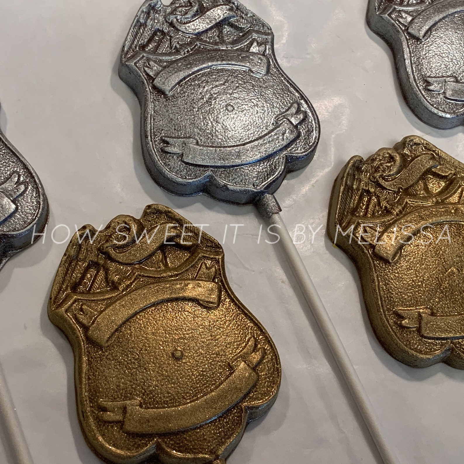 Police Badge Chocolate Lollipops - 1 Dozen - Etsy
