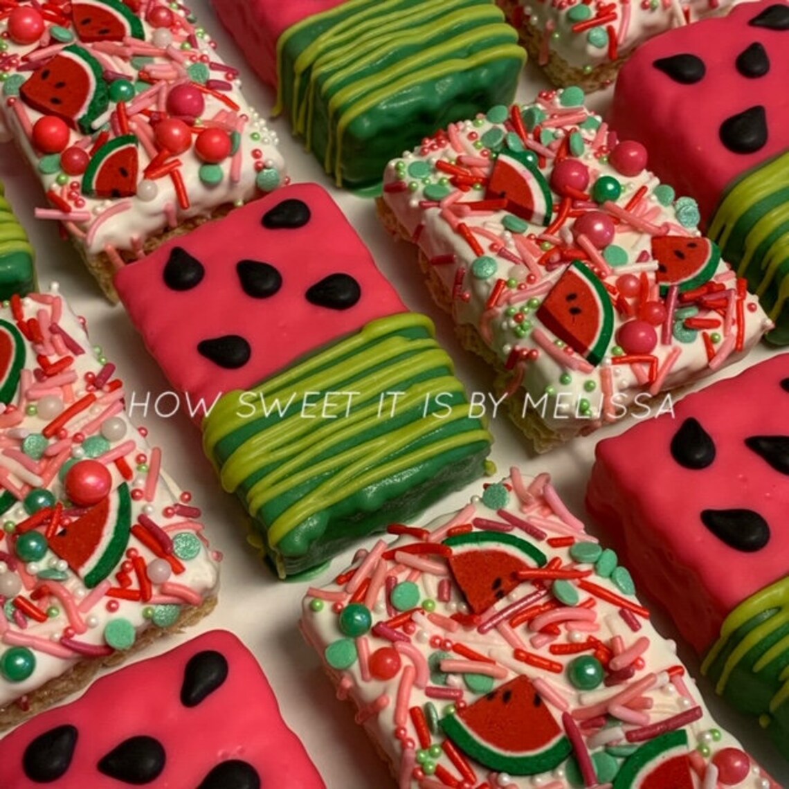 Watermelon Package Oreos and Rice Krispies BBQ Party | Etsy