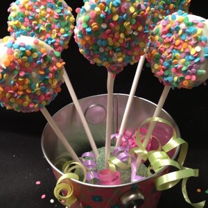 Confetti Chocolate Covered Double Stuffed Oreo Pops(1 Dozen) - Birthday ...
