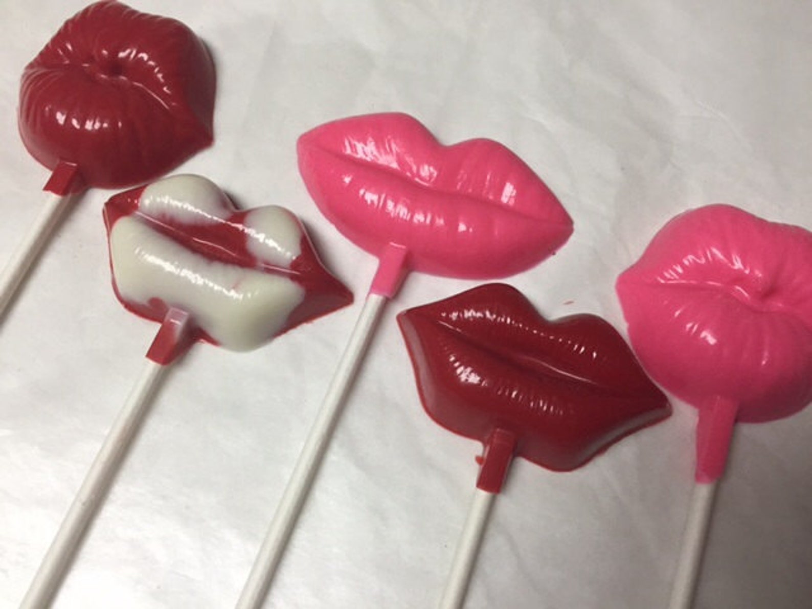 Chocolate Lips Lollipops 1 Dozen Valentines Day Birthday - Etsy