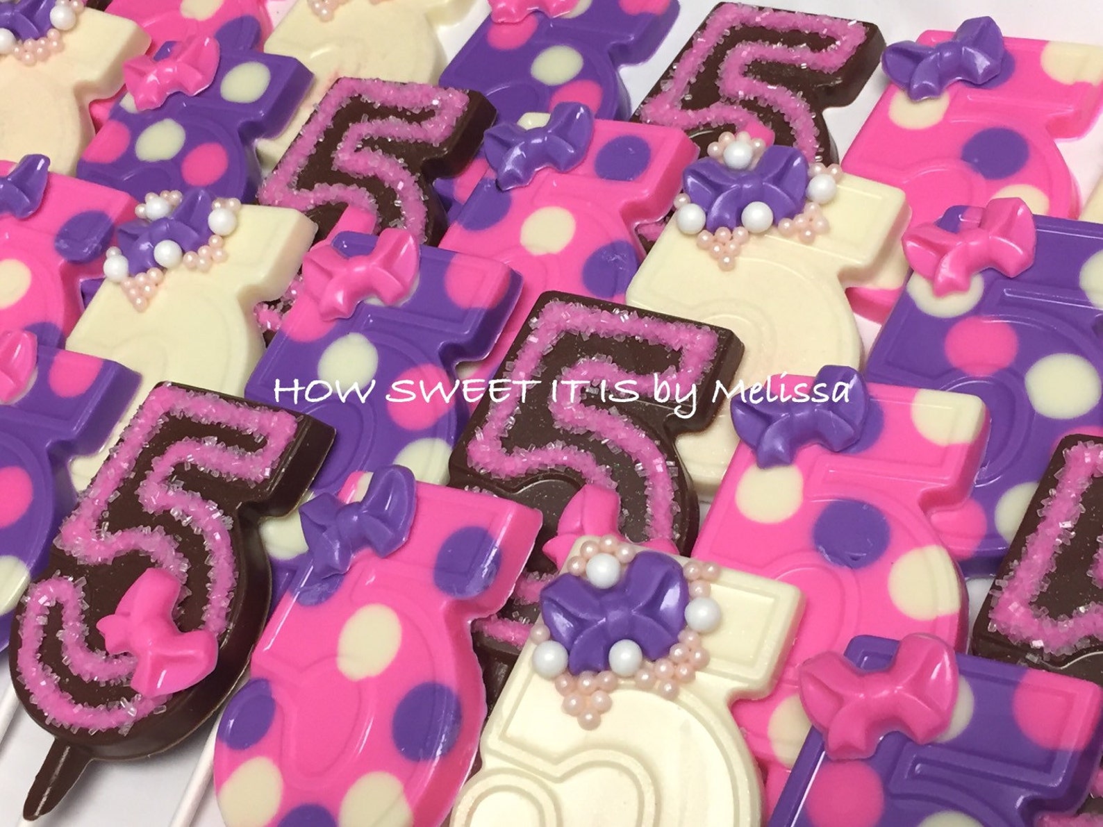 Number "5" Chocolate Lollipops (1 Dozen) - Etsy