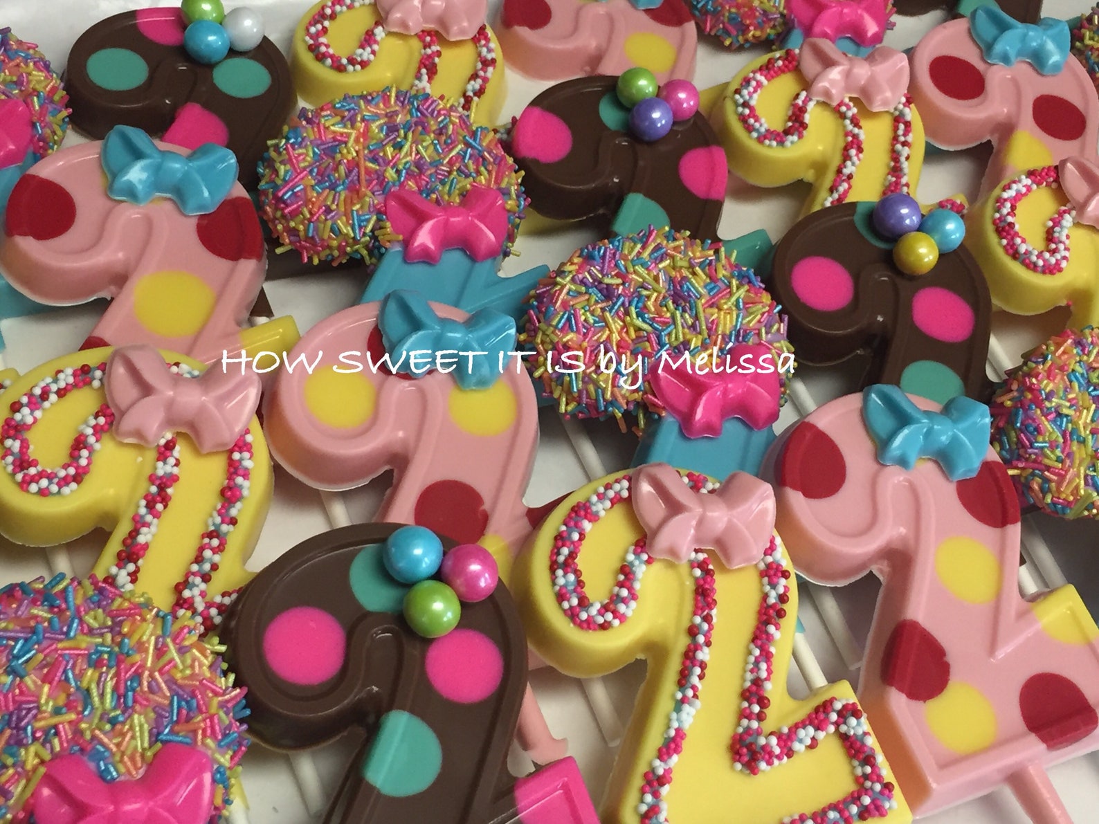 Number 2 Chocolate Lollipops 1 Dozen - Etsy