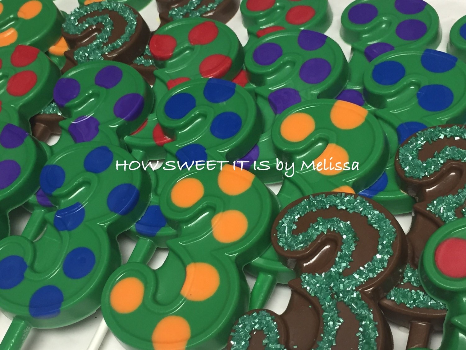 Number "3" Chocolate Lollipops (1 Dozen) - Etsy