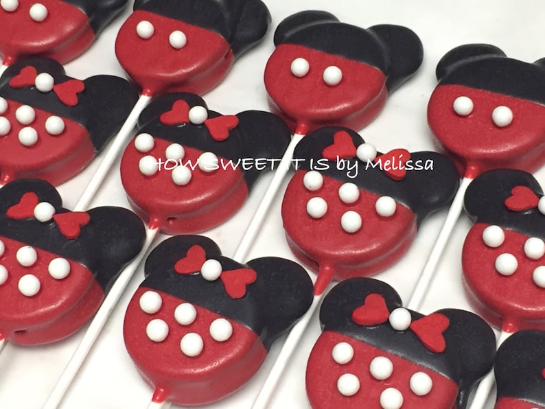 Minnie Mouse/mickey Mouse Chocolate Covered Double Stuffed - Etsy
