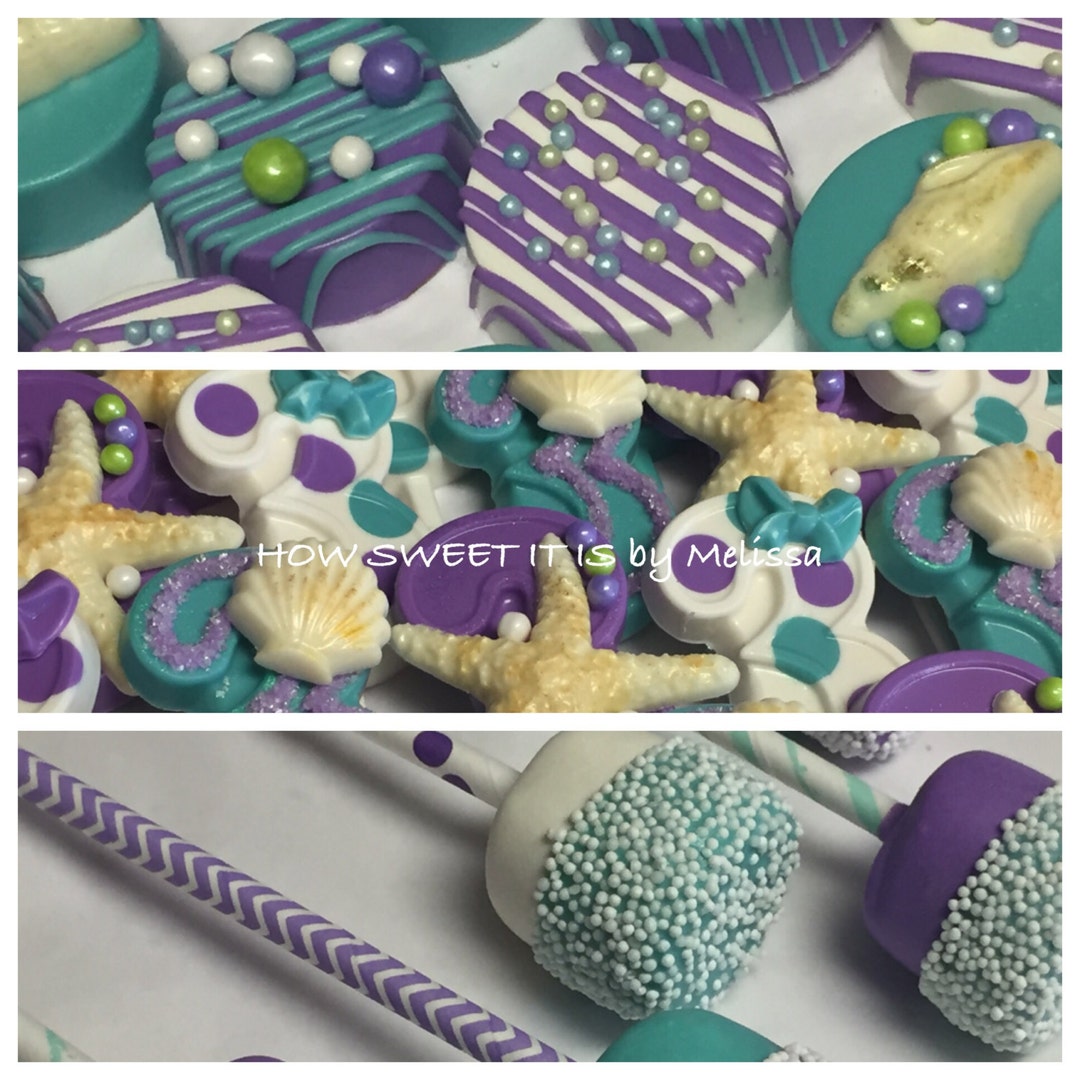 Little Mermaid Birthday Assortment - Chocolate Oreos, Number Lolly's ...