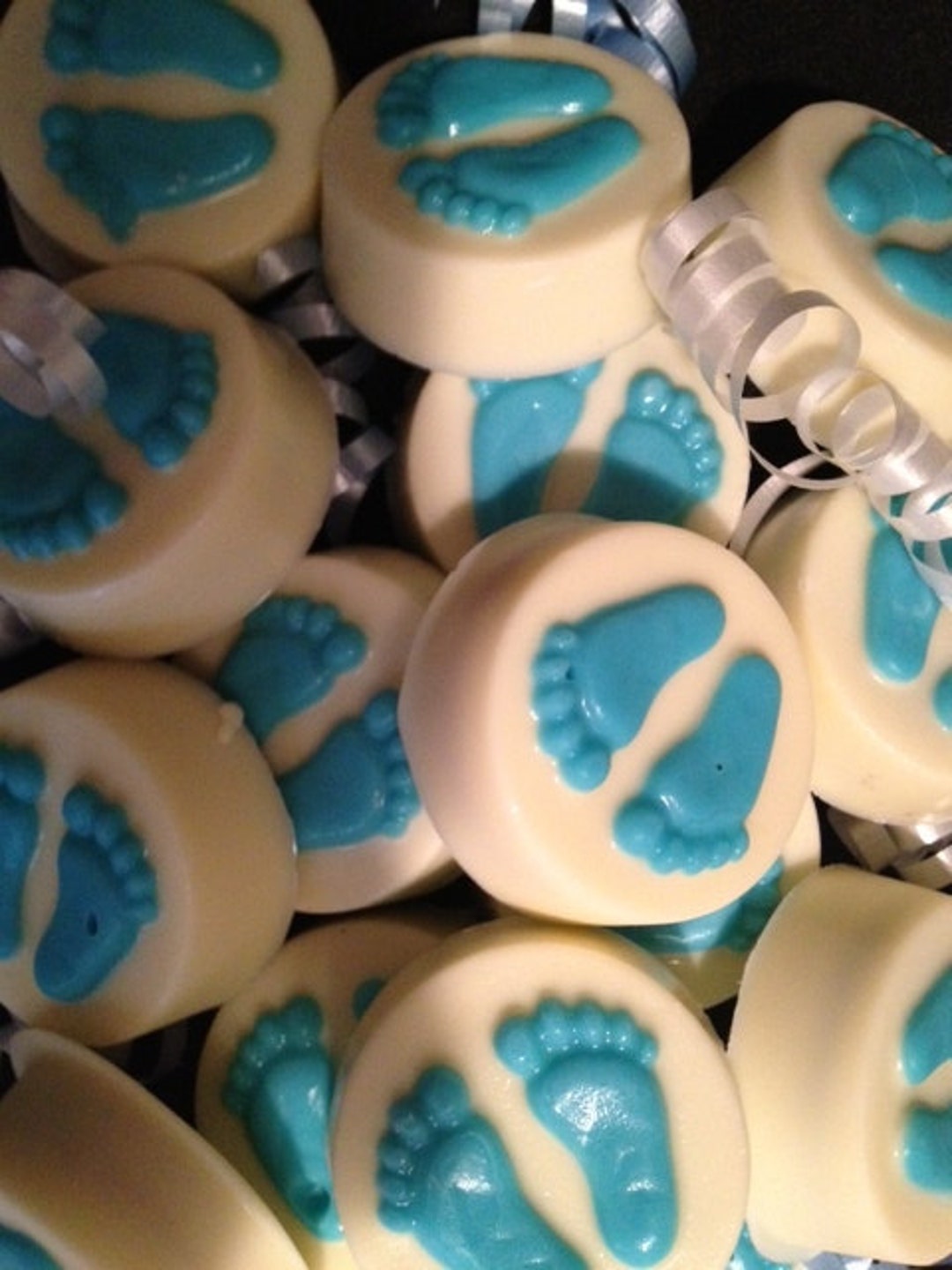 Blue Baby Feet Chocolate/vanilla Covered Double Stuffed Oreos (1 Dozen ...