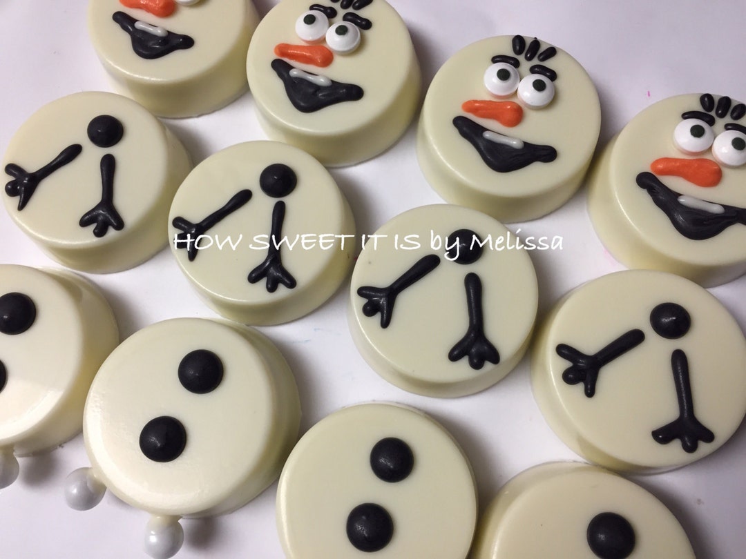 Olaf Chocolate Covered Double Stuffed Oreos (1 Dozen) - Etsy