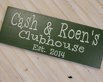 Clubhouse sign | Etsy