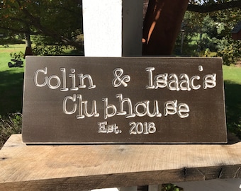 Clubhouse sign | Etsy