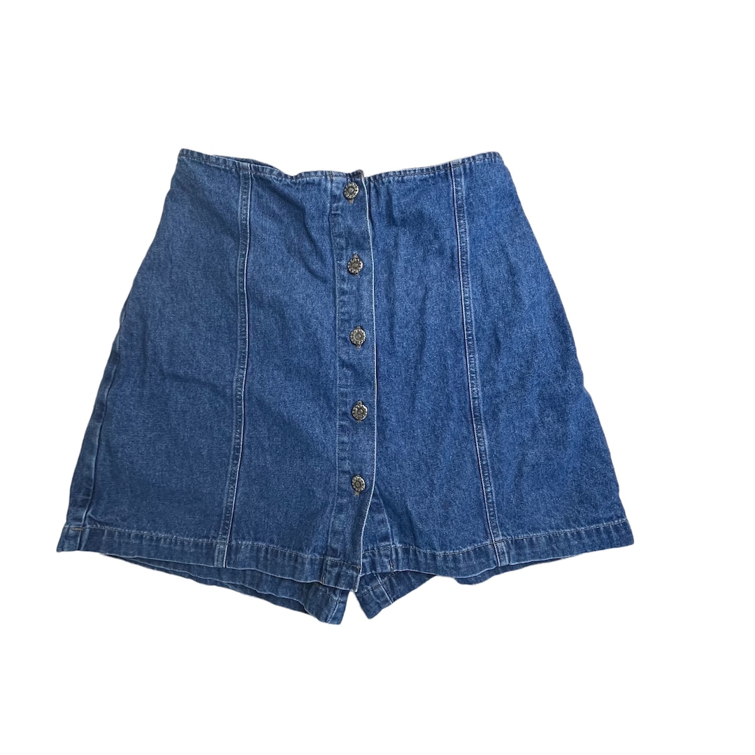 Vintage Cherokee Y2K Denim Skort Skirt, Sunflower Buttons, Size 10 - Etsy