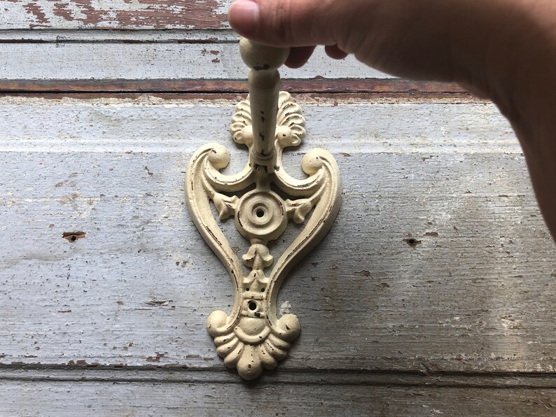 Antique White Cast Iron Door Knocker Scroll Door Knocker | Etsy