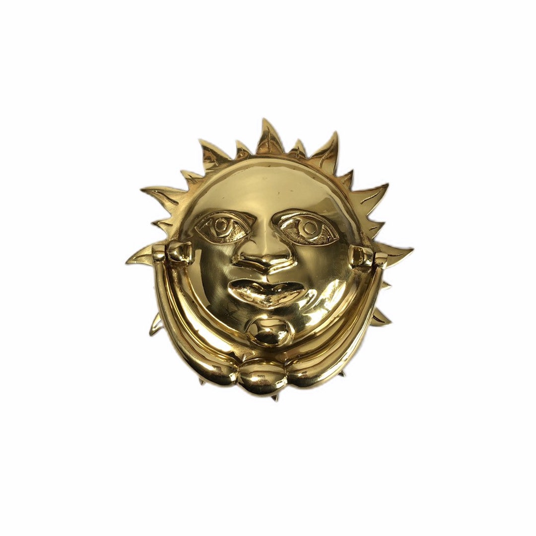 Vintage Brass Sun Door Knocker - Etsy