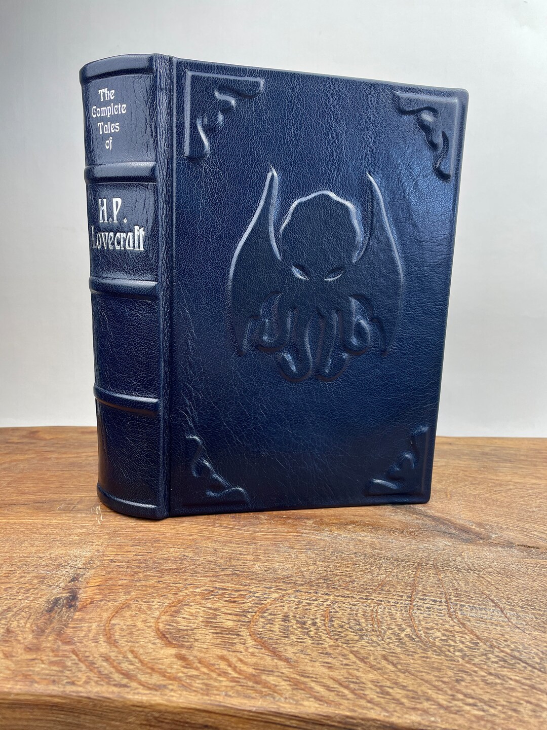 H.P. Lovecraft - the Complete Tales , Cthulhu Mythos Leather-bound Book - Blue Leather - Etsy
