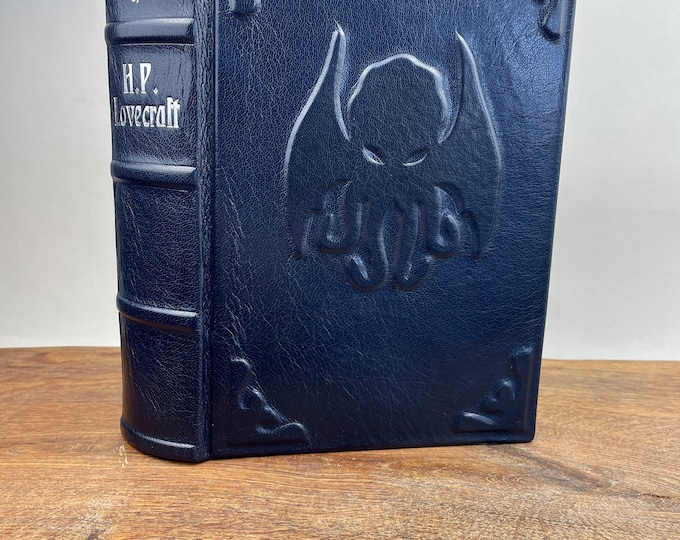 H.P. Lovecraft - the Complete Tales , Cthulhu Mythos Leather-bound Book - Blue Leather - Etsy