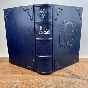 H.P. Lovecraft - the Complete Tales , Cthulhu Mythos Leather-bound Book - Blue Leather - Etsy