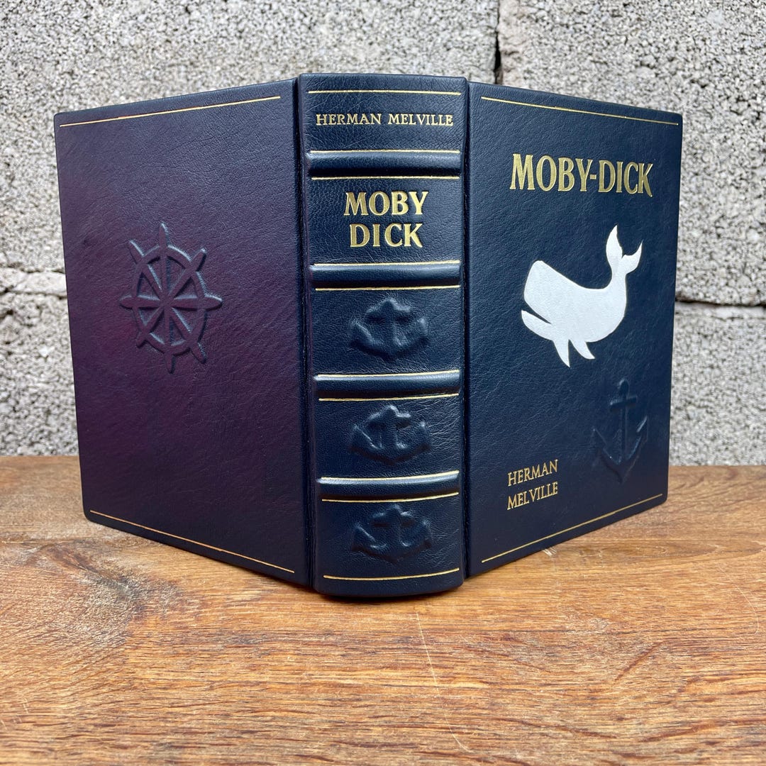 Moby Dick Book Classic Bound in Leather Herman Melville World ...