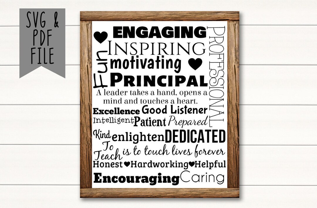 Principal Subway Art SVG: School Administrator Gift (PDF, Vinyl Cut ...