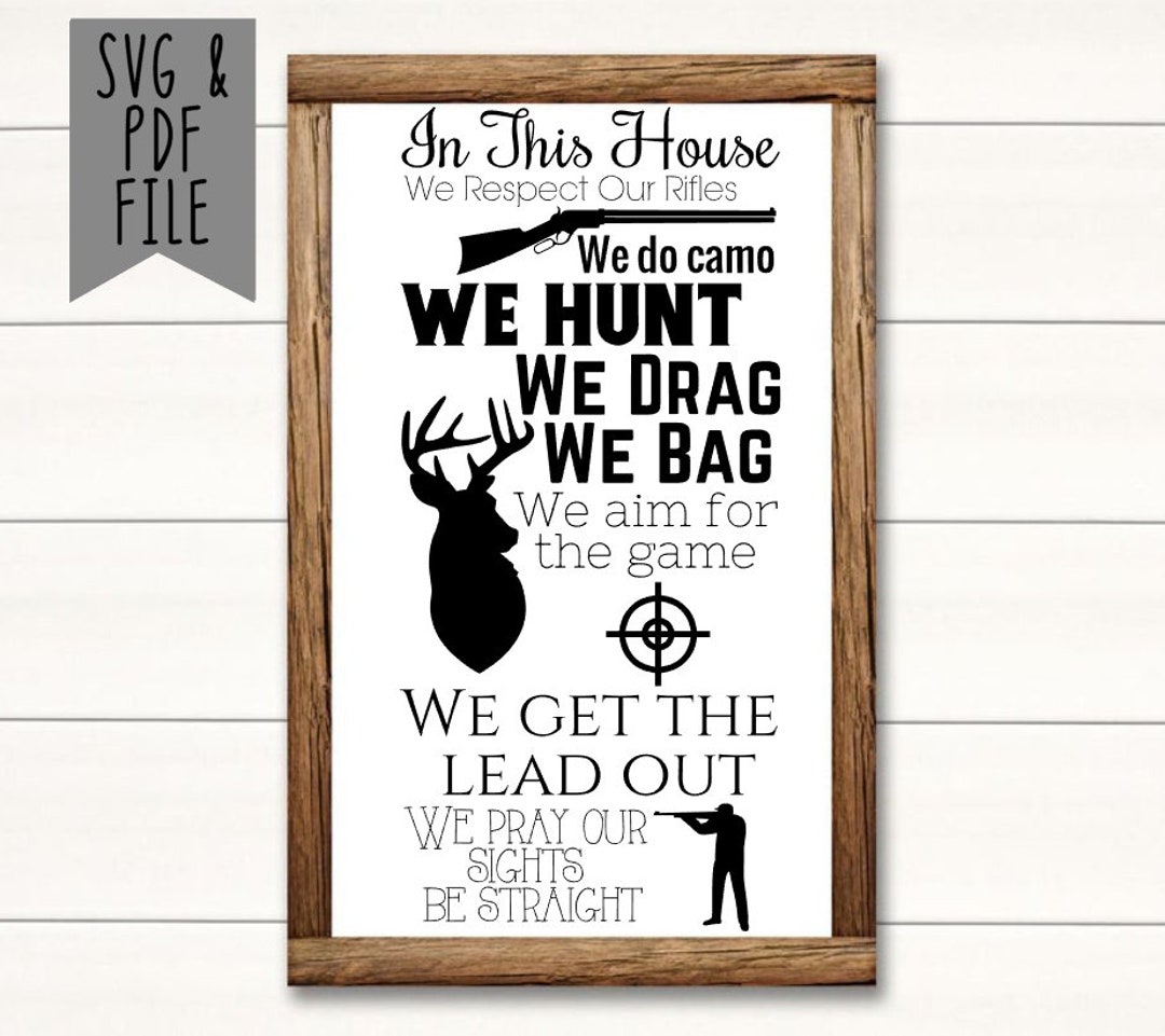 Hunting Season Sign SVG PDF: Rustic Cabin Decor (digital Download) - Etsy