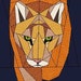 Mountain Lion FPP Sewing Pattern, Puma Foundation Paper Piecing Quilt ...