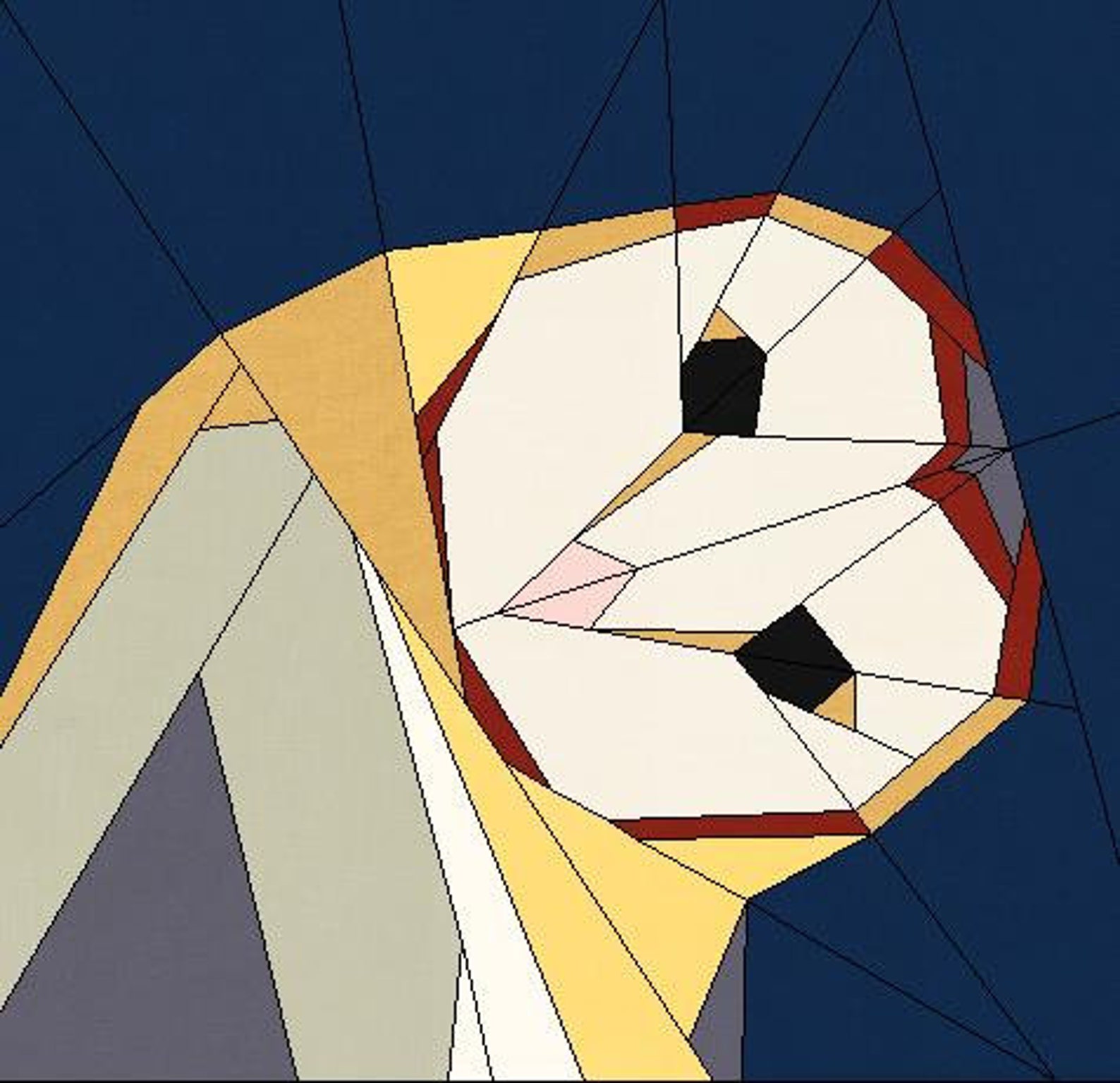 The Curious Owl Foundation Paper Piecing Pattern Barn Owl - Etsy