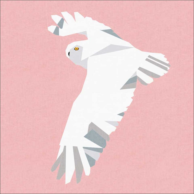 The Snowy Owl Foundation Paper Pieced Pattern FPP Quilt Block - Etsy